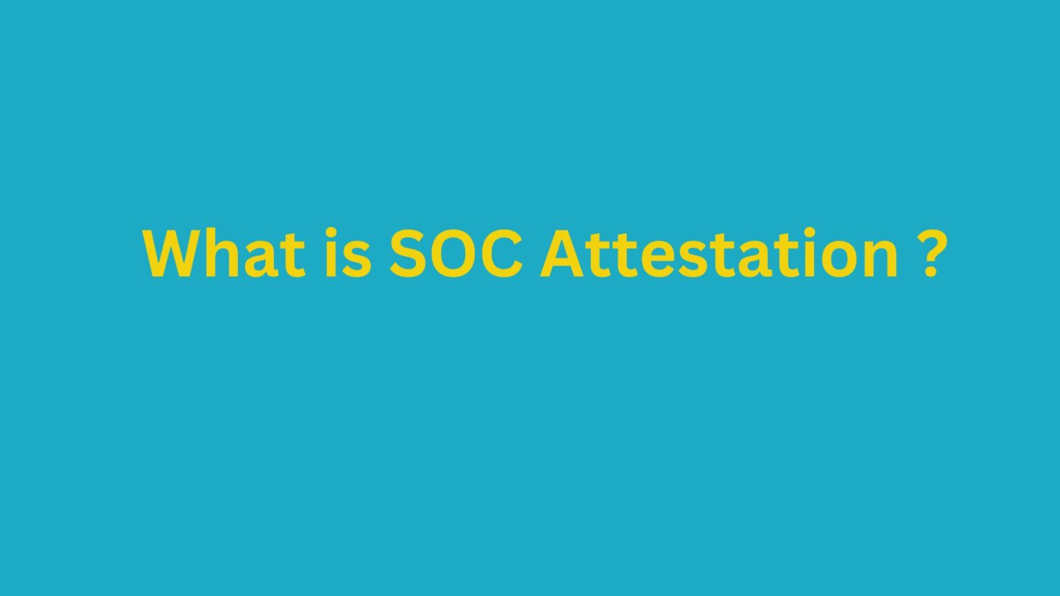 What is SOC Attestation ? - ISO 22000, FSSC 22000, CE Mark, Lead ...